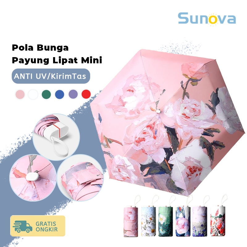Jual Sunova Payung Lipat Mini Anti UV Portable Parasol Praktis/Mini ...