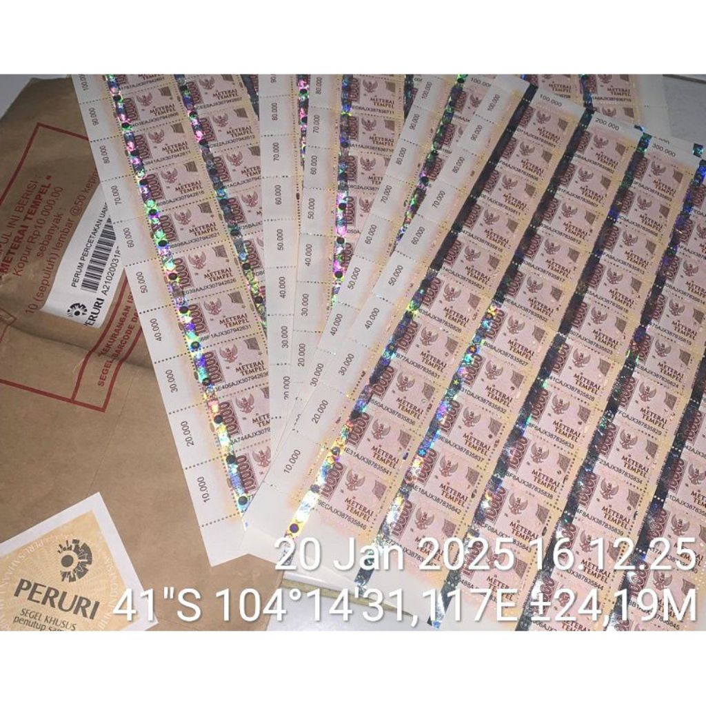Jual Meterai 10000 Grosiran Prangko paketan isi 20'pcs | Shopee Indonesia