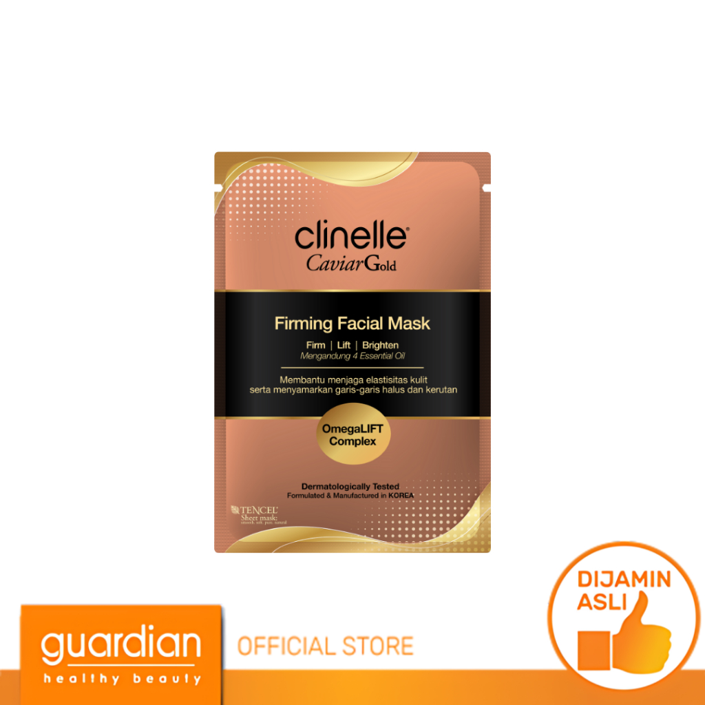 Jual CLINELLE Caviar Gold Firming Facial Mask 25ml | Shopee Indonesia