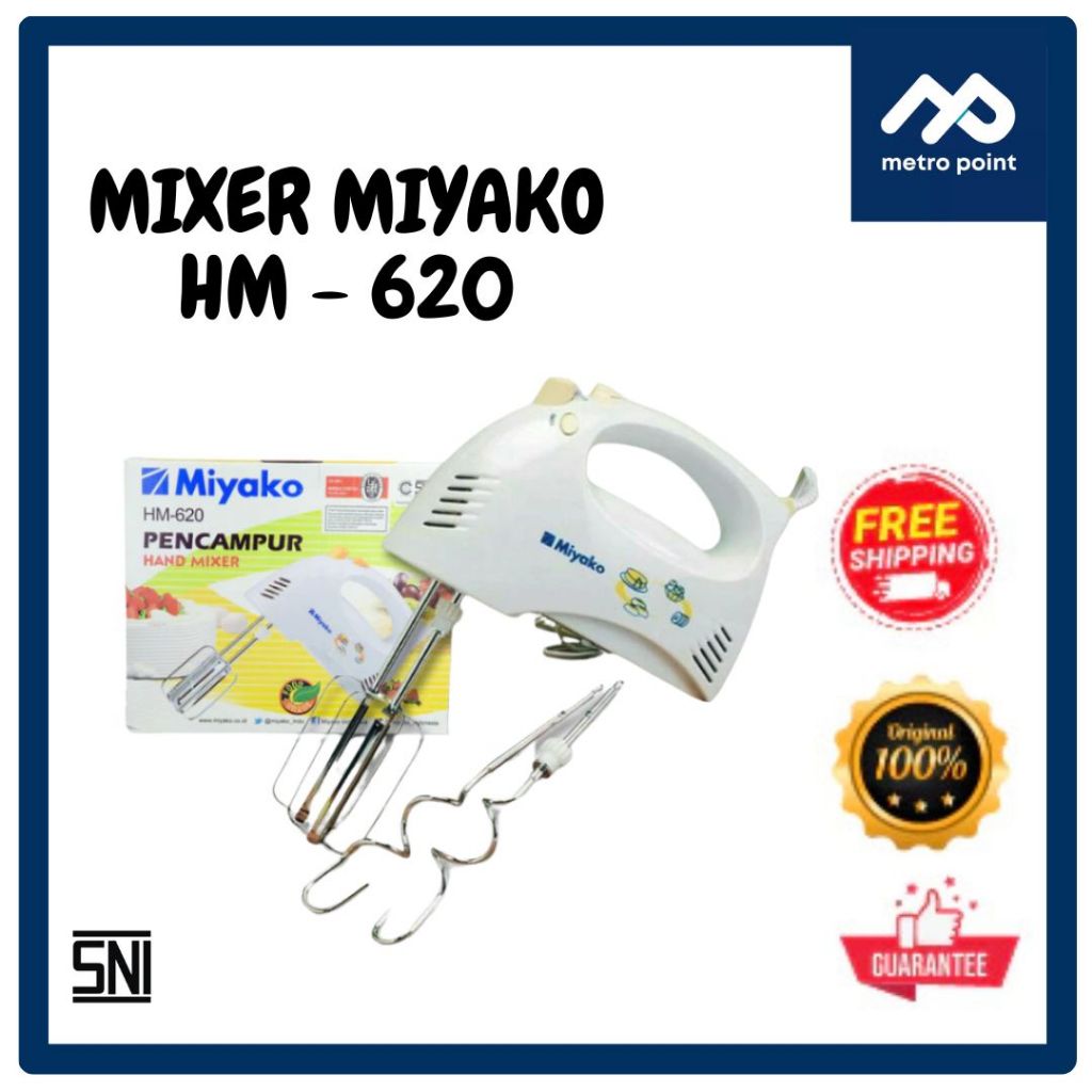 Jual Miyako HM-620 Hand Mixer - Mixer Kue Bagus dan Murah - MP | Shopee ...