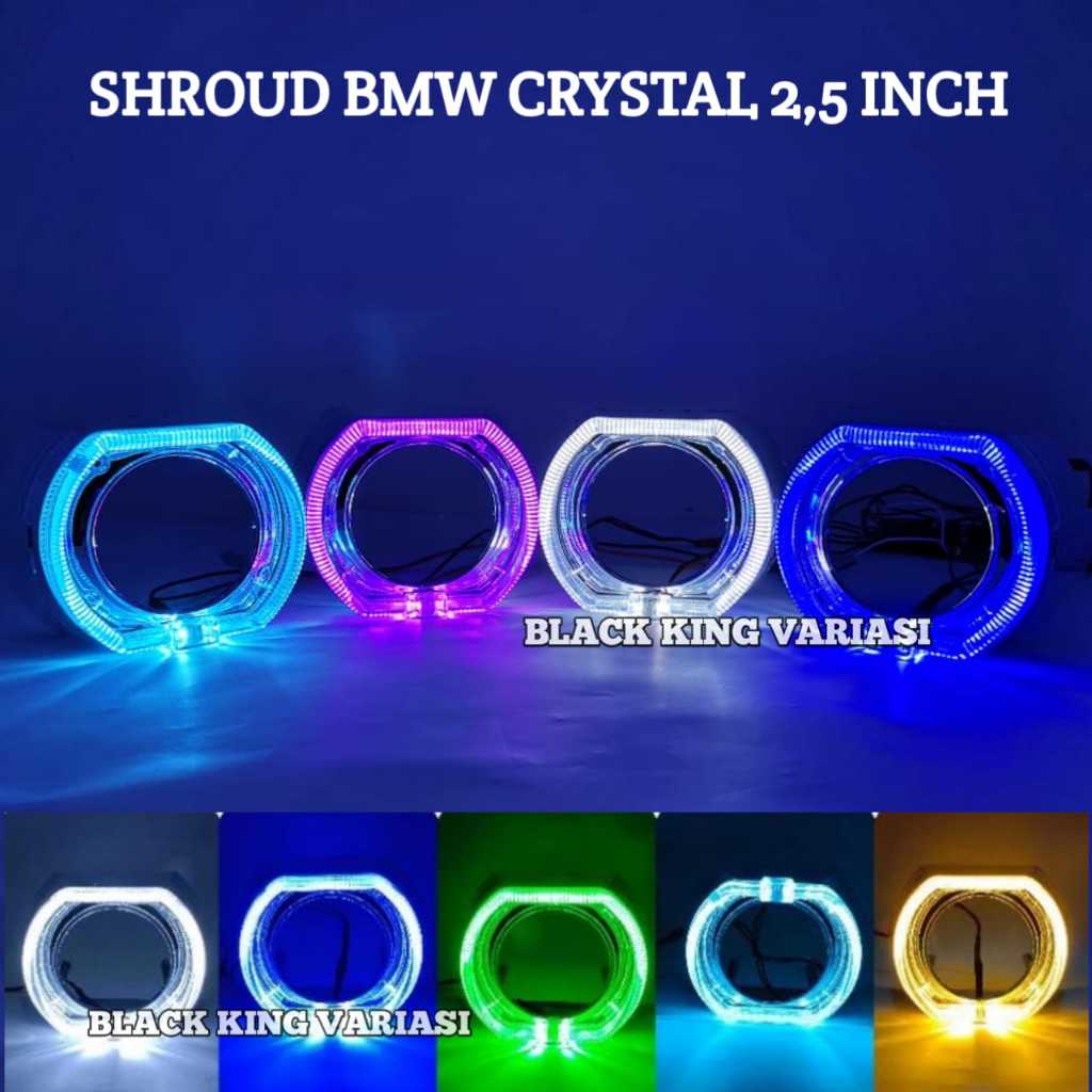 Jual Shroud BMW 2,5 inch Angel Aur Crystal Shroud BMW Biled Projector 2 ...