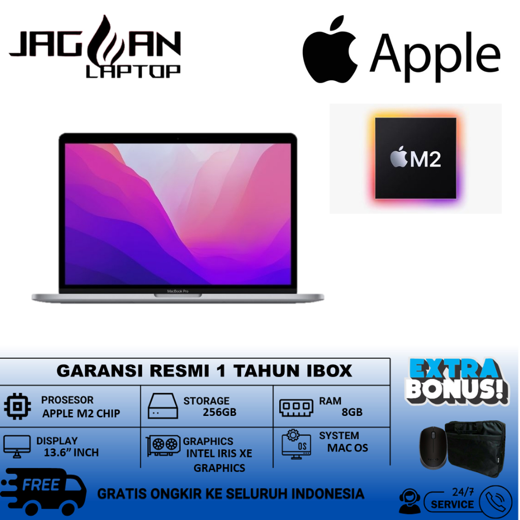Jual LAPTOP MBP PRO 13 2022 M2 8GB 512GB 13.3" SILVER | Shopee Indonesia