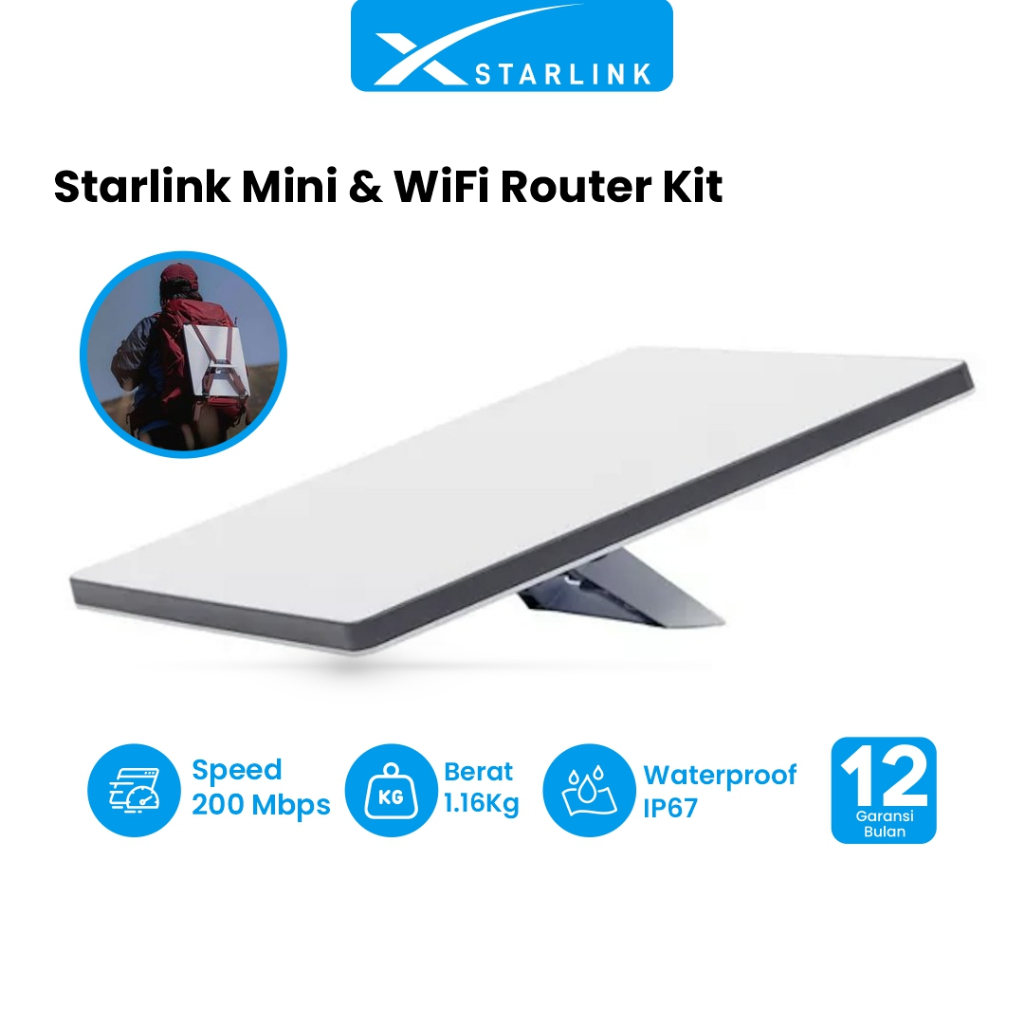 Jual Starlink Mini & Wifi Router Kit Kuota Internet Tanpa Batas | Tahan ...