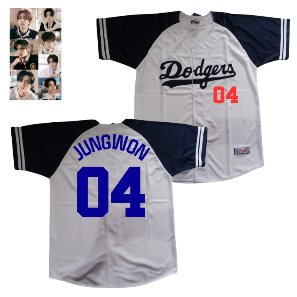Jual Jersey baseball enhype lengan navy kpop dodger jungwon heeseung ...