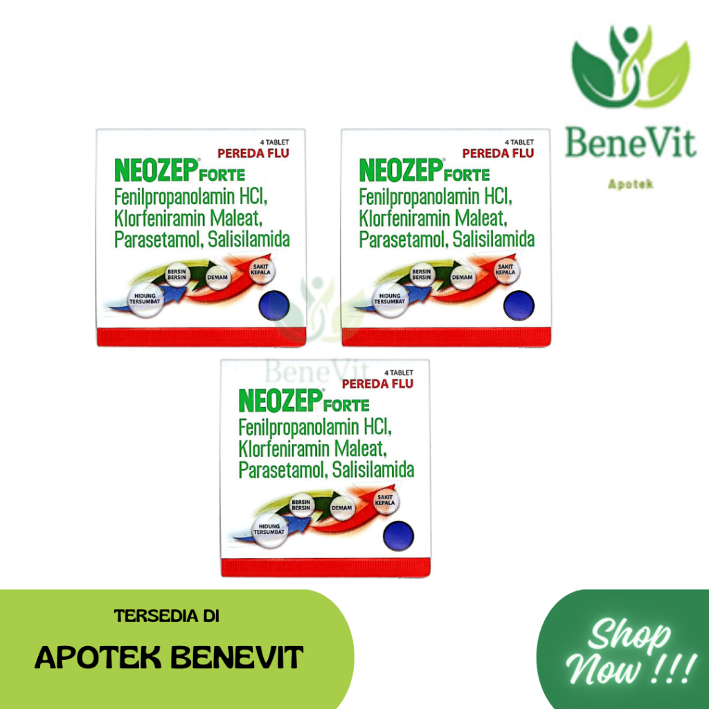 Jual NEOZEP FORTE 4 CAPL - meredakan flu & demam | Shopee Indonesia