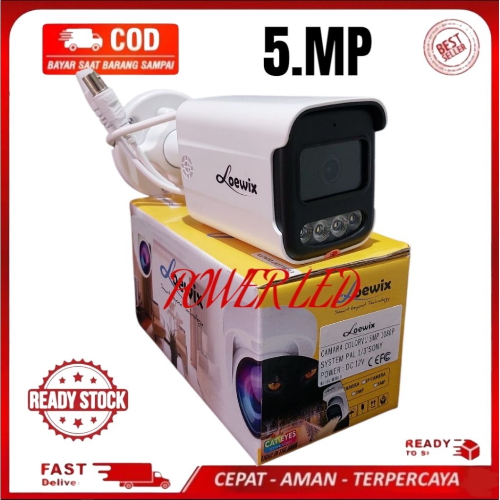 Jual KAMERA/CAMERA CCTV OUTDOOR FULL AHD 5MP 1080P INFRARED COLORVU ...