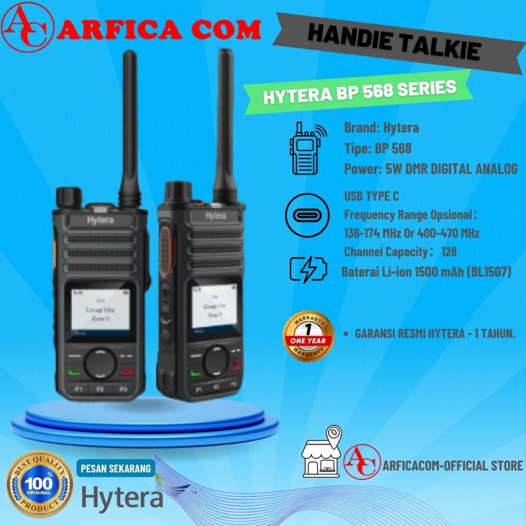 Jual HYTERA BP568 DIGITAL ANALOG VHF UHF 400-470 HT HYTERA HYT BP 568 ...