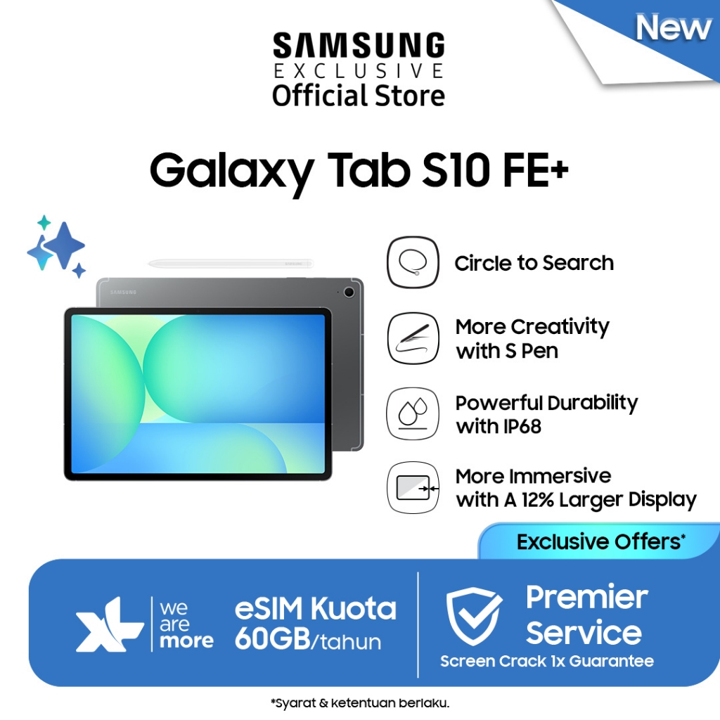 Jual Samsung Galaxy Tab S10 FE+ 12/256 - Gray | Tablet AI | Tab AI ...