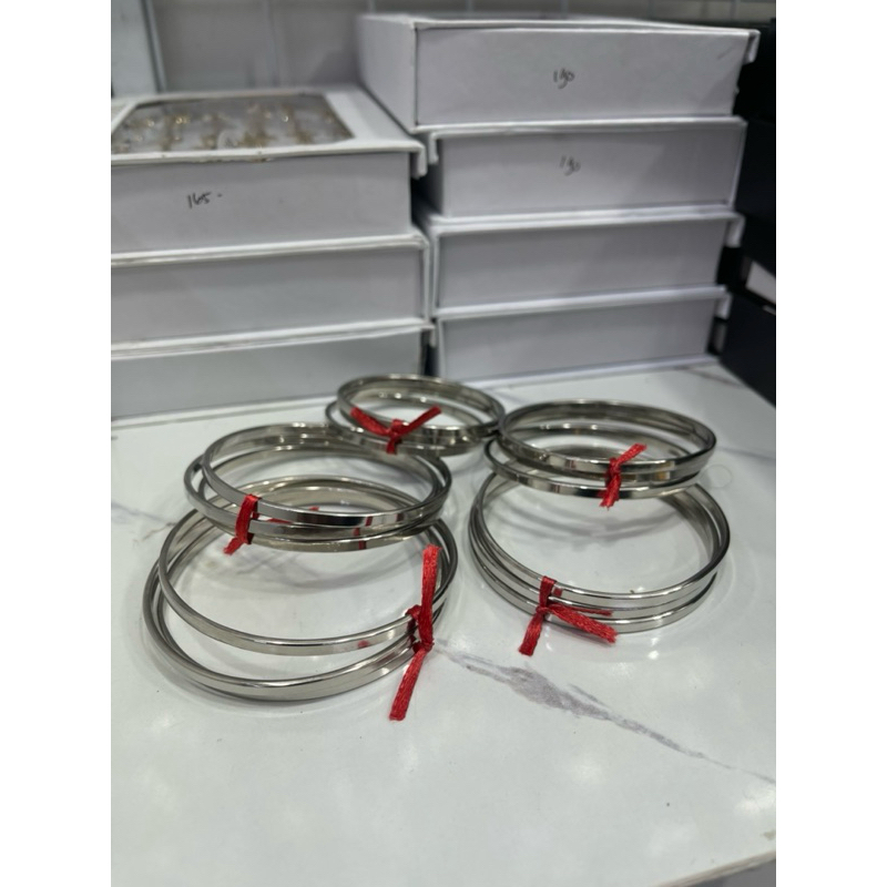 Jual Grosirr!! GELANG BAJA PUTIH RING 1 SET ISI 3PCS | Shopee Indonesia