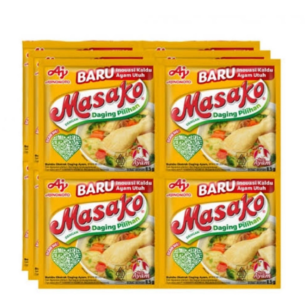 Jual Masako Bumbu Penyedap Makanan Rasa Ayam / Sapi Renceng Isi 12 ...