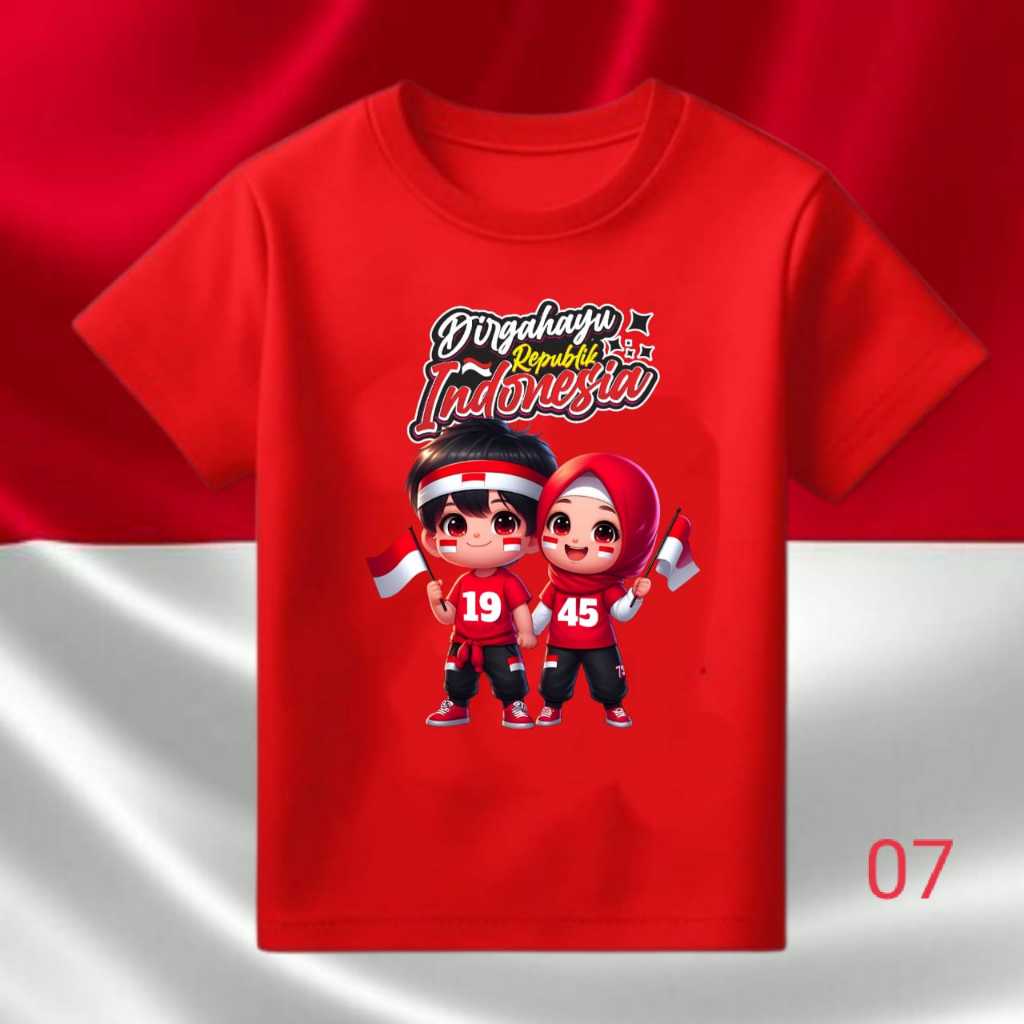Jual Kaos Anak HUT RI Kemerdekaan Indonesia/17 Agustus Usia 1-13 Tahun | Shopee Indonesia