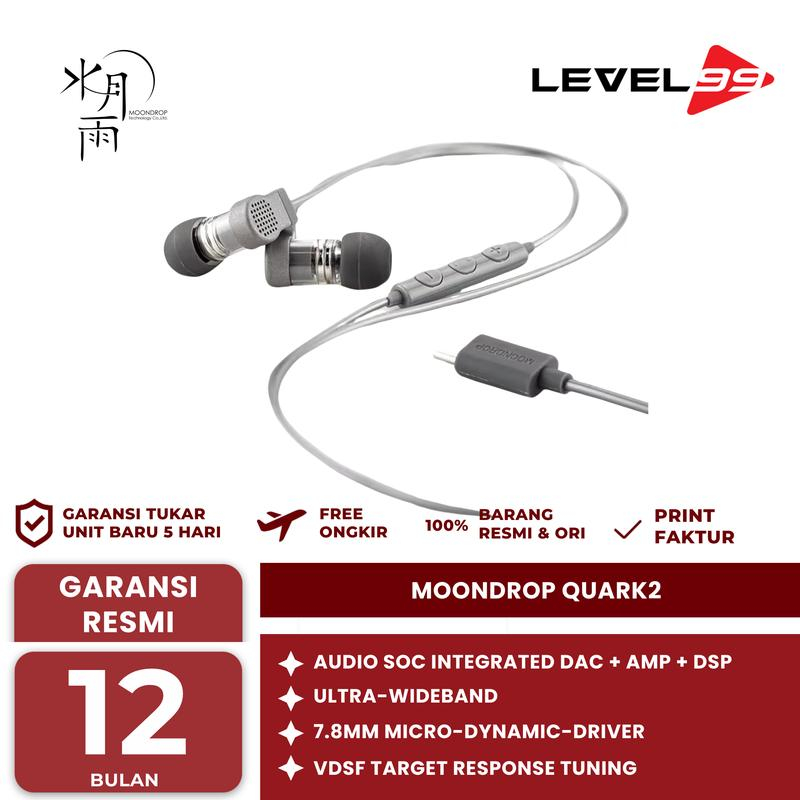 Jual MOONDROP QUARK2 / QUARK 2 DYNAMIC TYPE-C DSP IN-EAR MONITOR ...