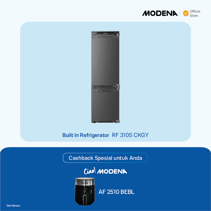 Jual MODENA Built-in Refrigerator - RF 3105 CKGY | Shopee Indonesia