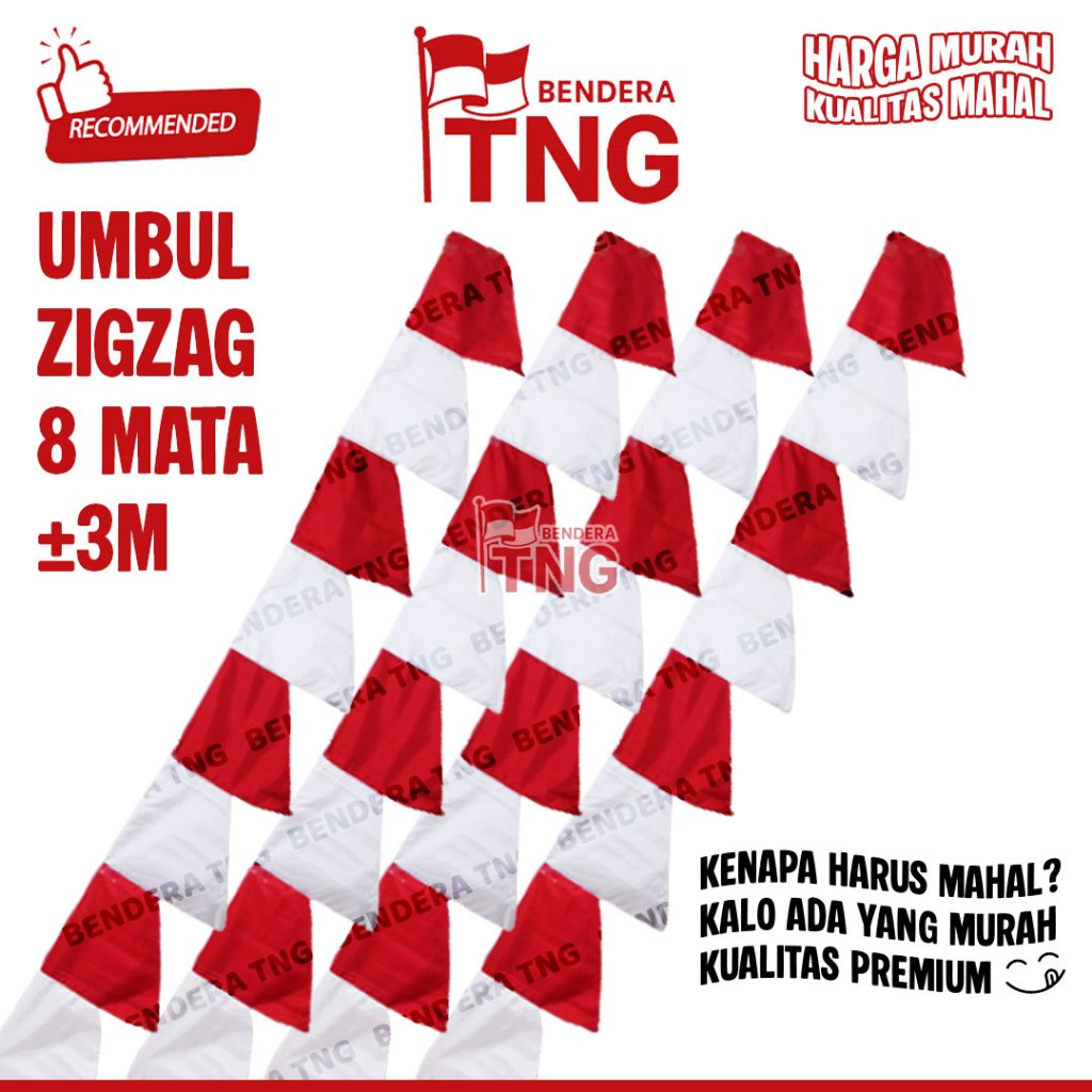 Jual BENDERA UMBUL-UMBUL MERAH PUTIH SABLON GARUDA & POLOS PREMIUM | Shopee Indonesia