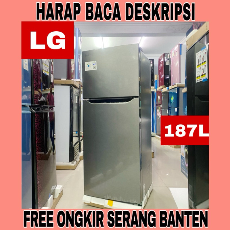 Jual LG Kulkas Inverter 2 Pintu 202L - 187L GN-B202SQIB (FREE ONGKIR SERANG BANTEN) | Shopee ...