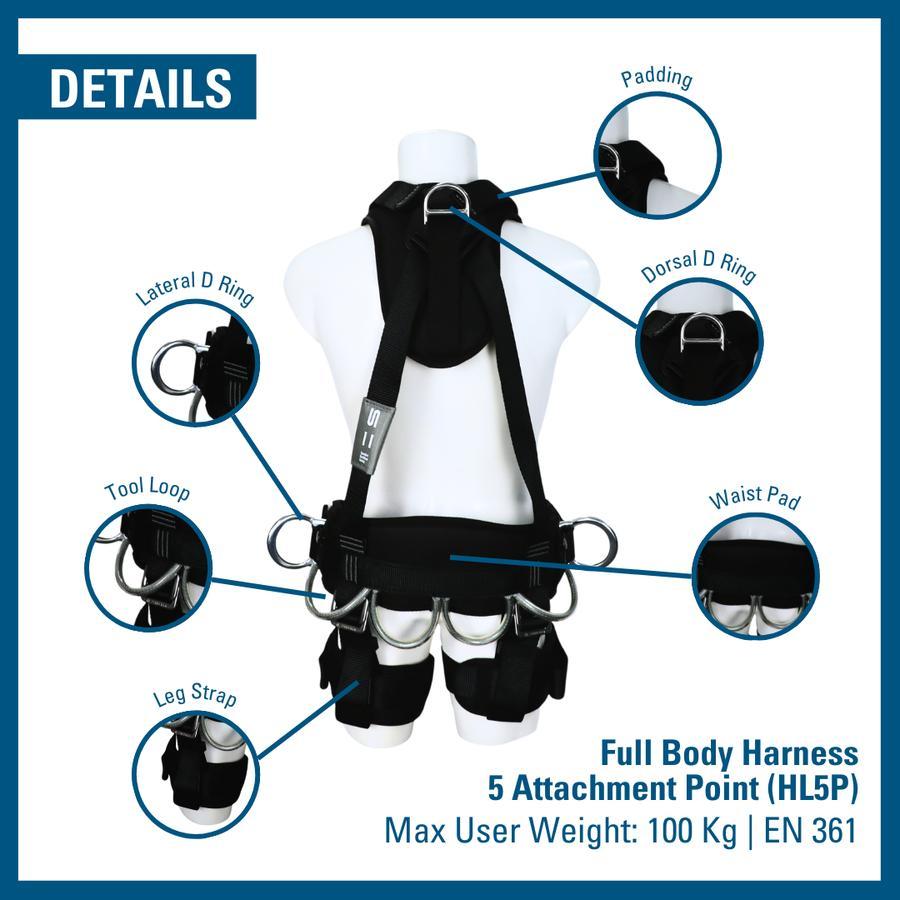 Jual [HL] SPANSET Full Body Harness, 1 / 2 / 3 / 4 / 5 Attachment Point ...