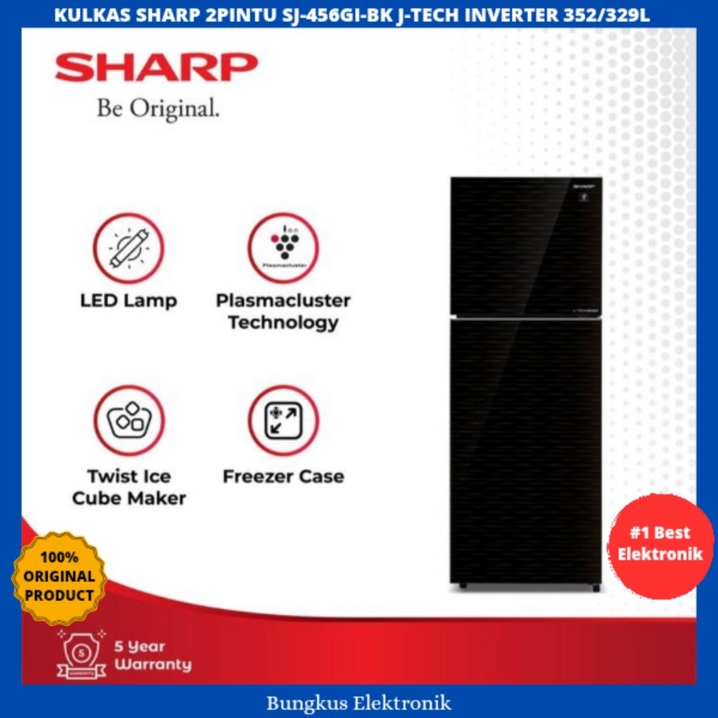 Jual KULKAS SHARP 2PINTU SJ-456GI-MK J-TECH INVERTER PLASMACLUSTER ION | Shopee Indonesia