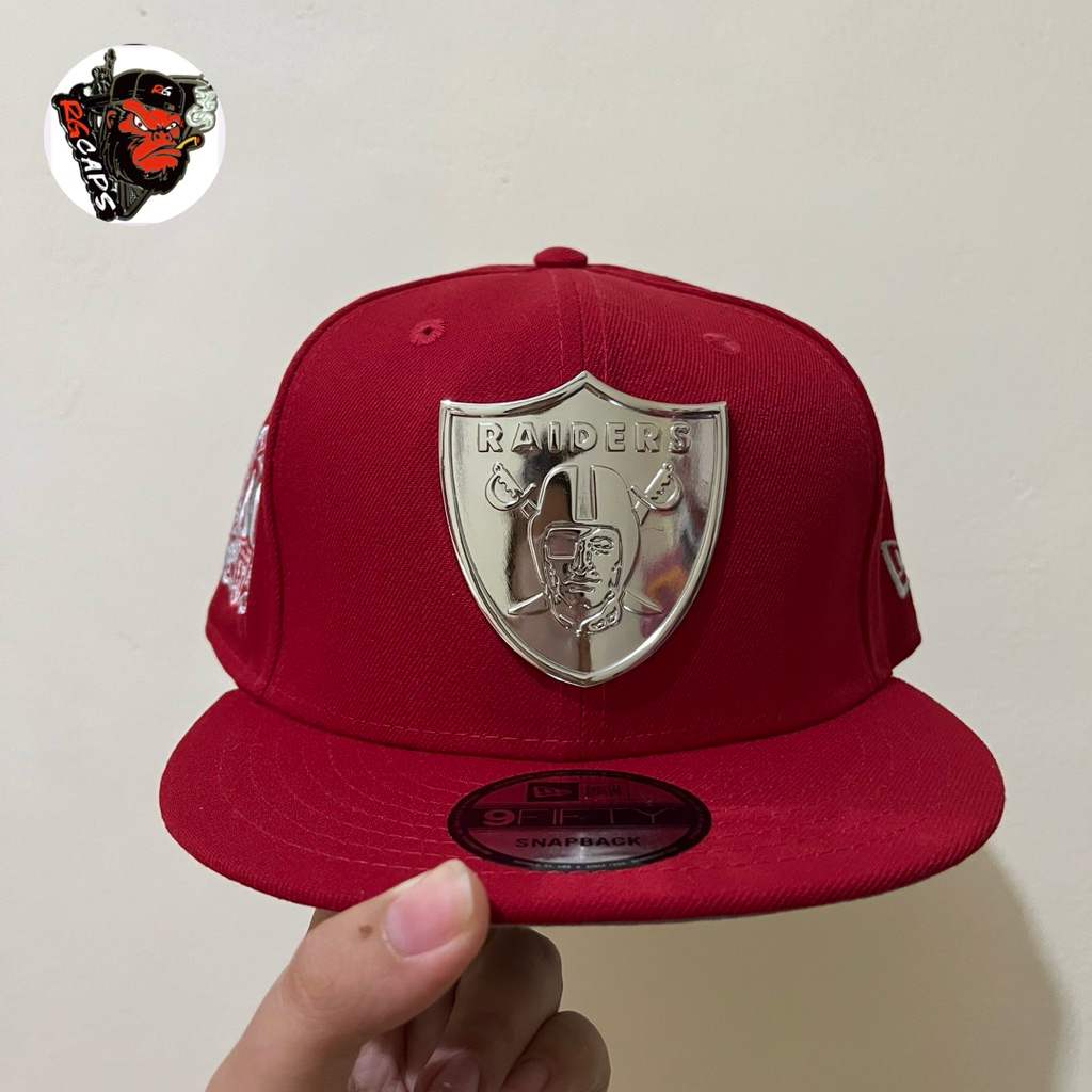 Jual Topi New Era Raiders Merah 60th Anniversary Metal Silver | Shopee ...