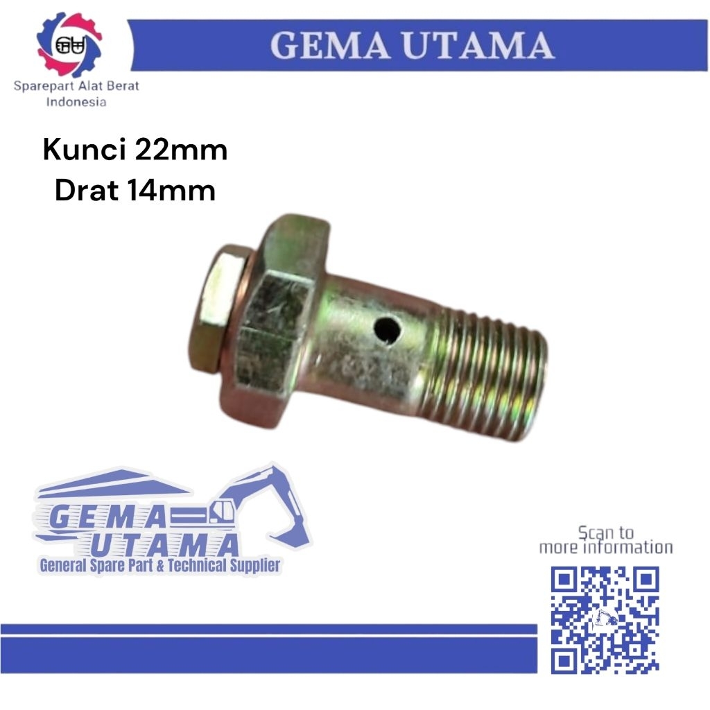 Jual Baut Solar / baut Injector 14mm Kunci 22 ,model tumpuk | Shopee ...