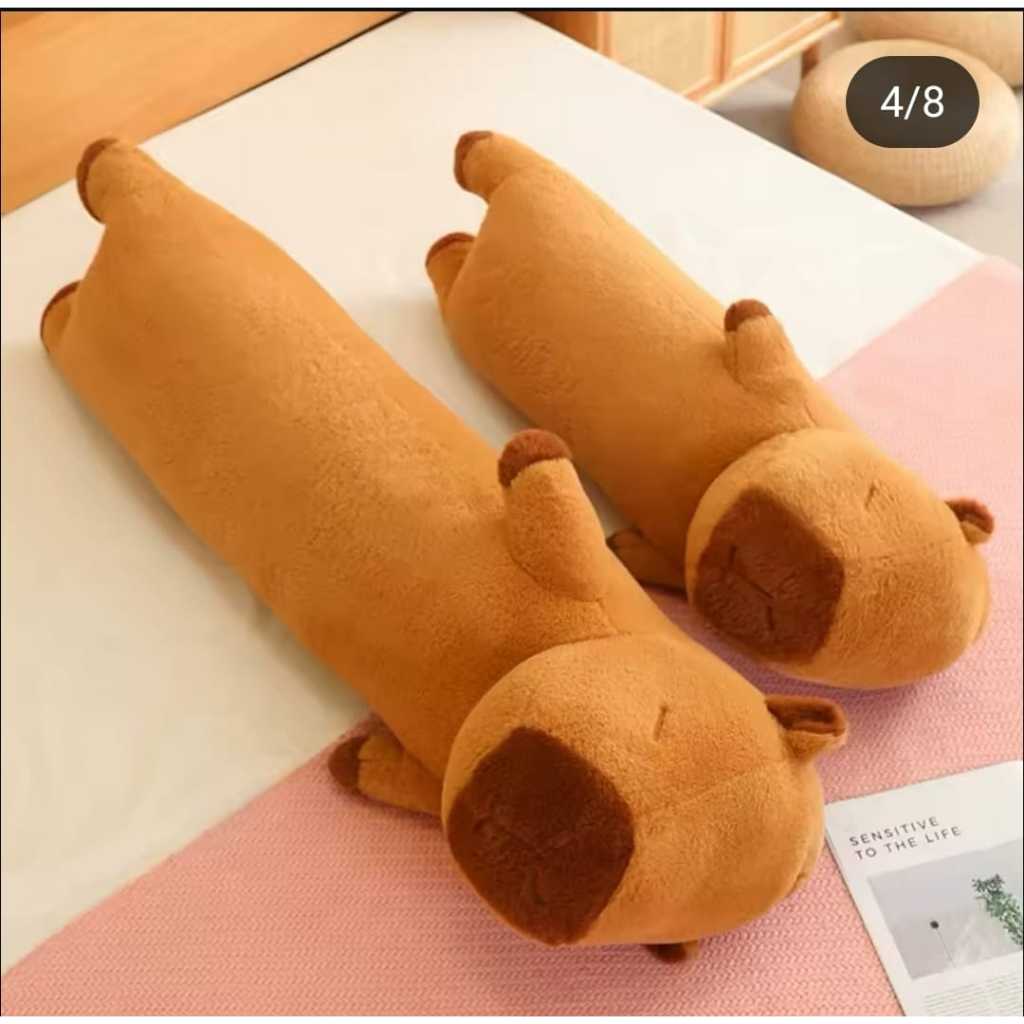 Jual Bantal Guling Capybara viral ukuran 60cm dan 80cm bahan halus dan ...