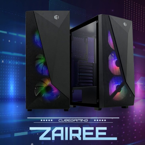 Jual CUBE GAMING ZAIREE - ATX Gaming Case - Left Side Tempered Glass ...