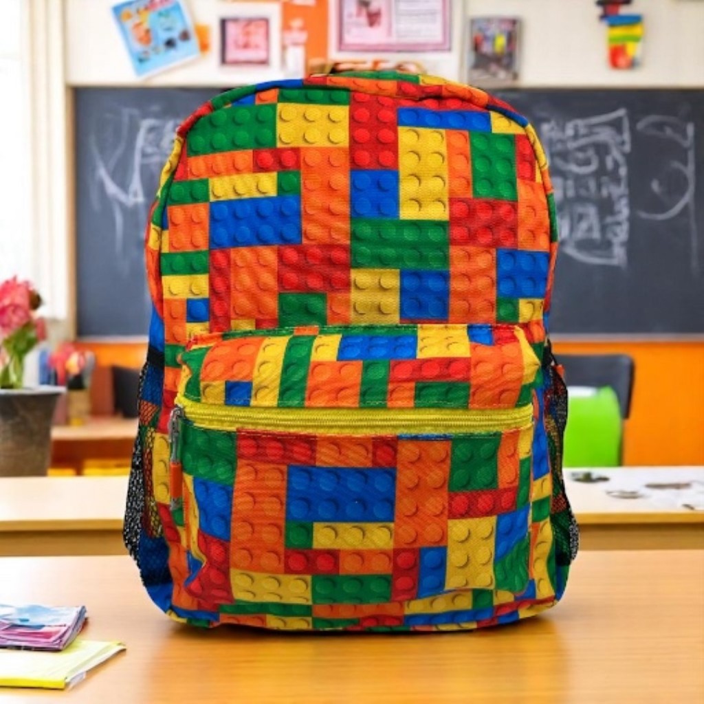 Jual Tas Anak Lucu HOJA Kiddie Lego Canvas Backpack Bag Set Bagpack ...