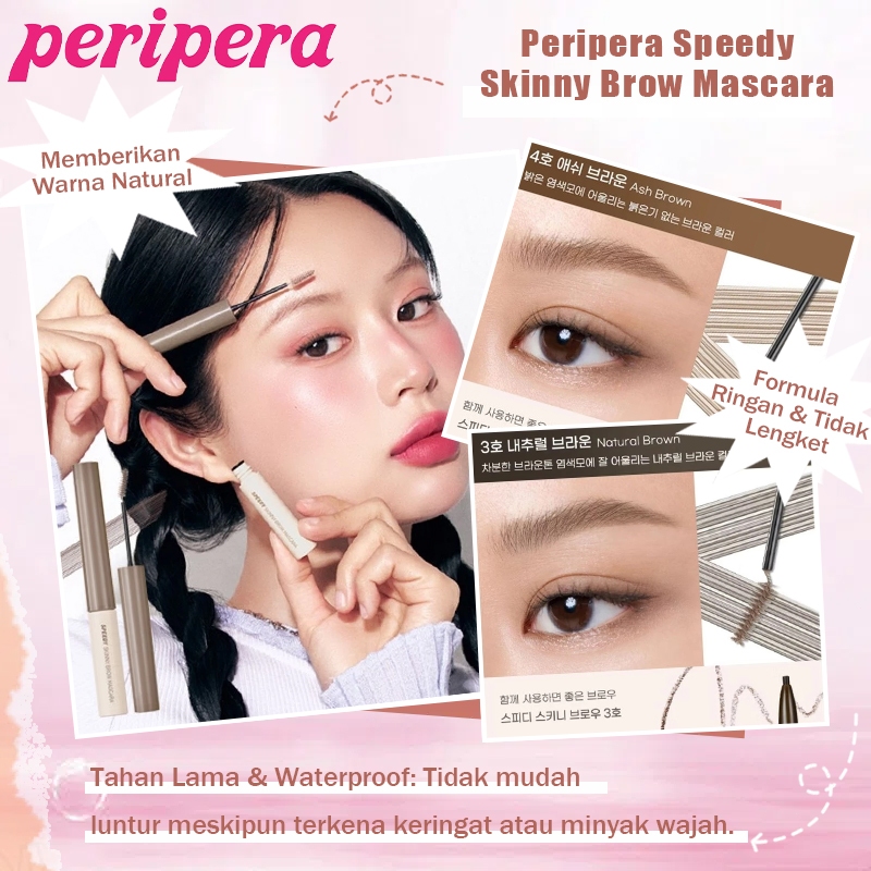 Jual Peripera Speedy Skinny Brow Mascara Browcara | Shopee Indonesia