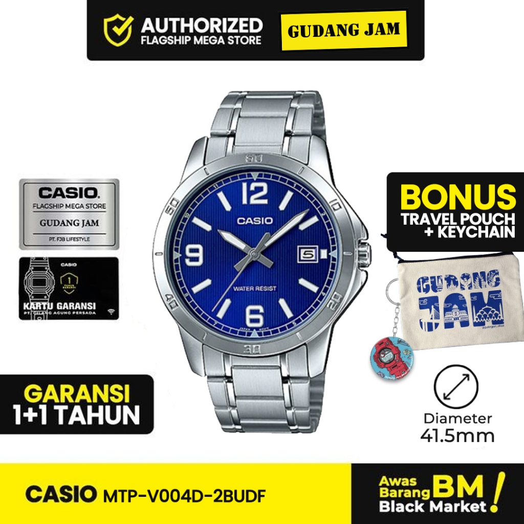Jual Jam Tangan Casio MTP-V004D-2BUDF MTP-V004D MTP-V004 MTPV004D MTP ...