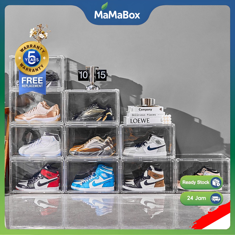 Jual MaMaBox Kotak Sepatu Magnet Pintu /Box Sepatu Akrilik/Kotak Sepatu ...