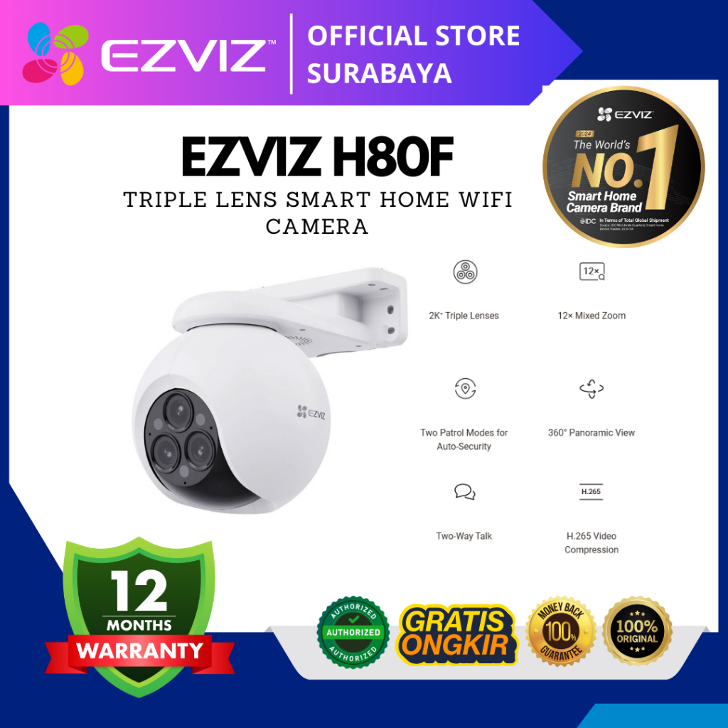 Jual Ezviz H80F Triple Camera Smart Home Wifi | Shopee Indonesia