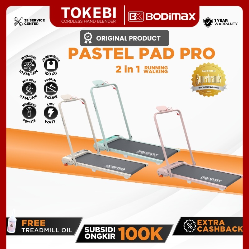Jual BODIMAX PASTEL PRO / Treadmill Pastel Incline / Treadmill Walking ...