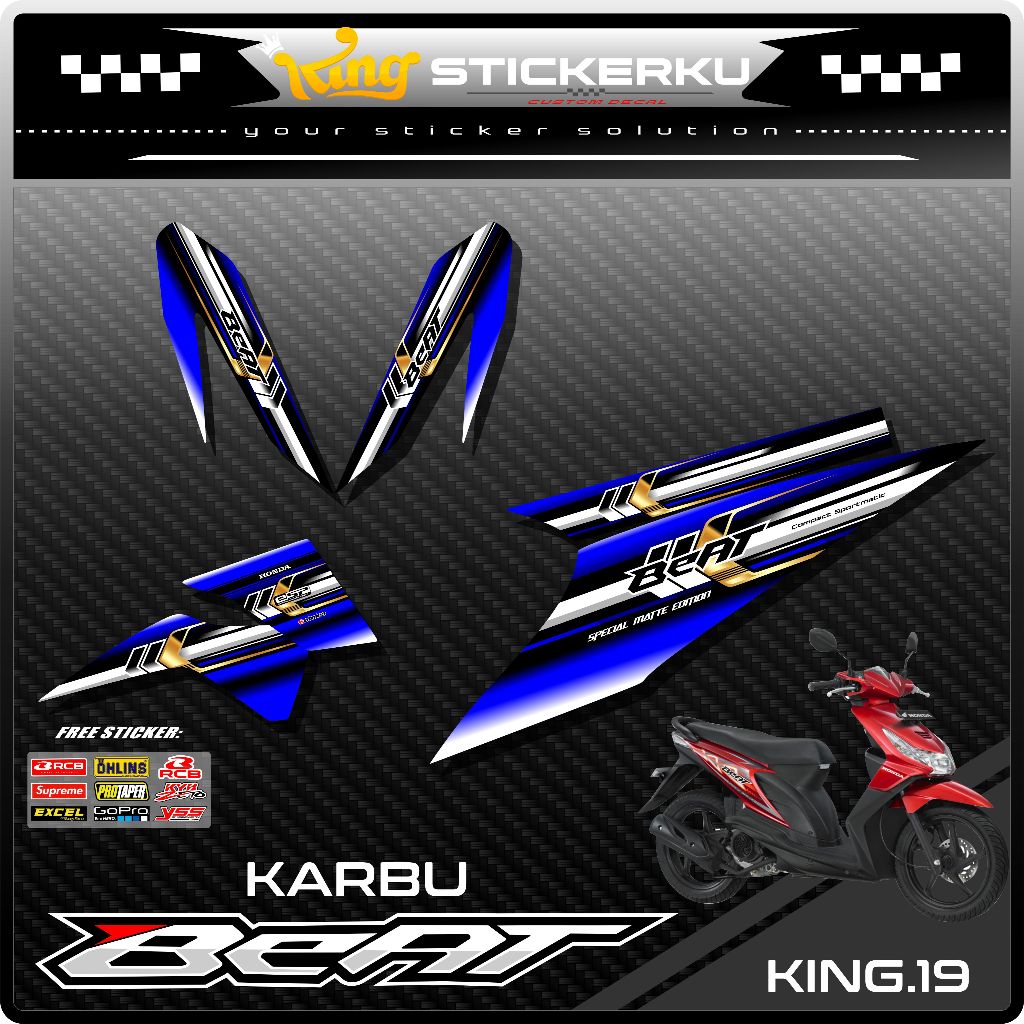 Jual Sticker Striping Striping Beat Karbu 2008 2009 2010 2011 2012 ...