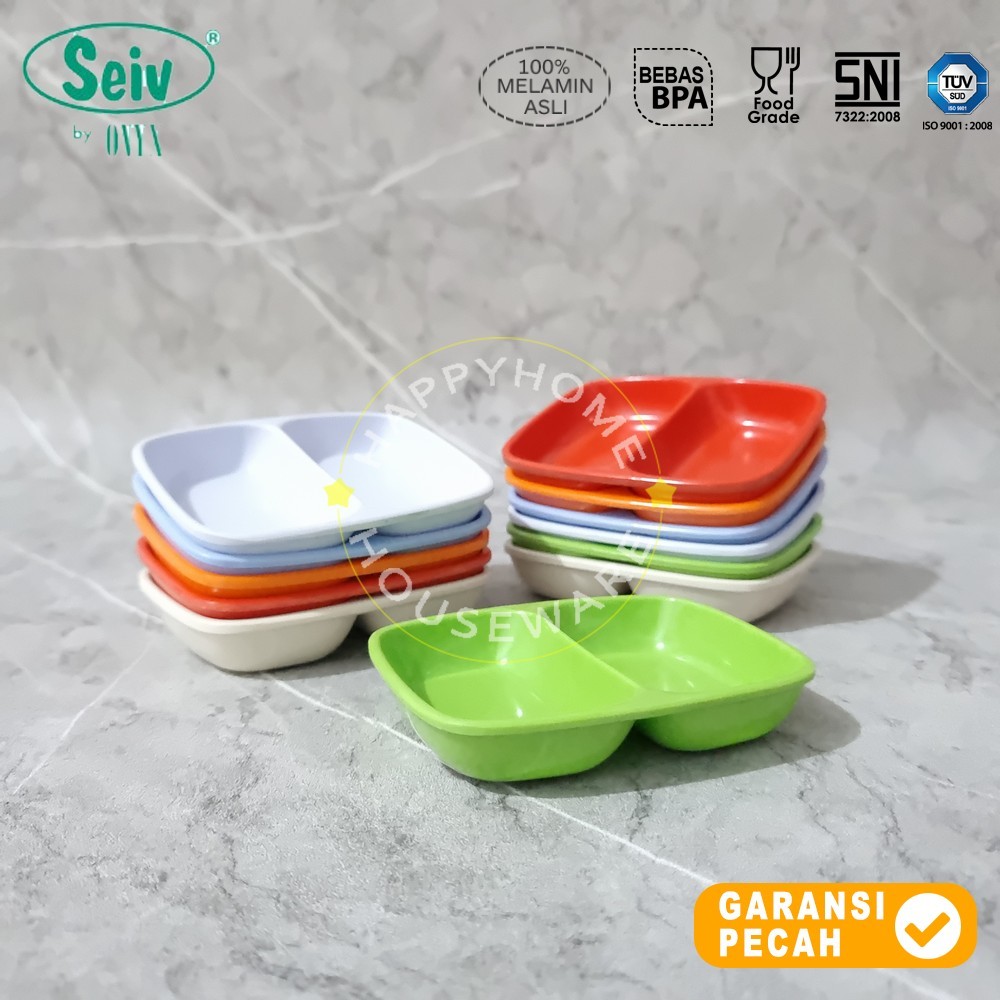 Jual SEIV Chili Sauce Plate Two Part Color Series Melamin Piring Sambal ...