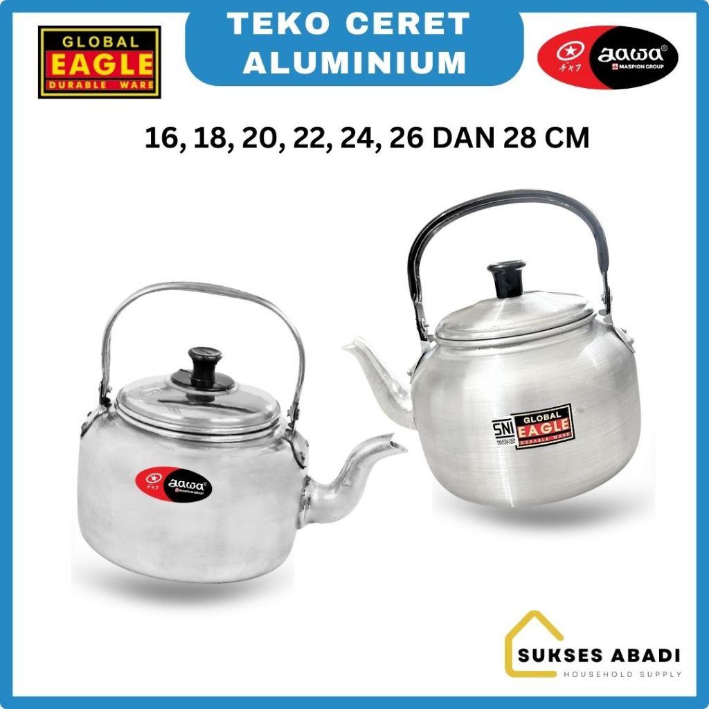 Jual TEKO AIR 16 18 22 24 26 28 CM GLOBAL EAGLE ALUMINIUM / TEKO JAWA ...