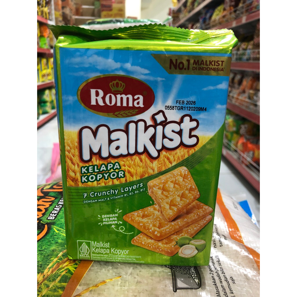 Jual ROMA MALKIST KELAPA KOPYOR 213g | Shopee Indonesia
