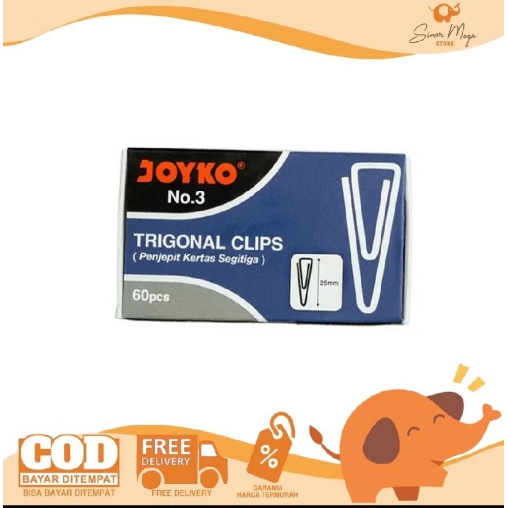 Jual PAPER CLIP NO.3 JOYKO ( harga 10 kotak kecil ) | Shopee Indonesia