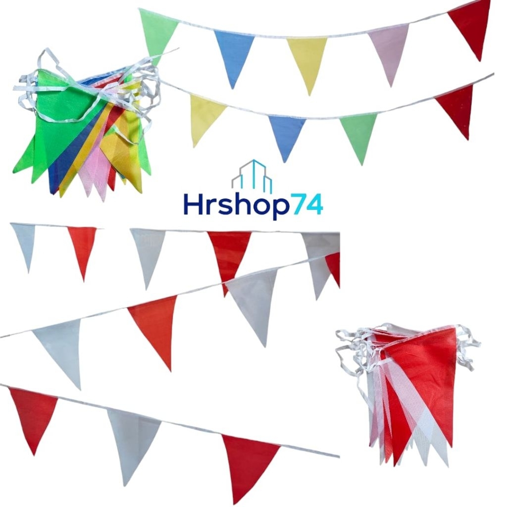 Jual Bendera segitiga merah putih / umbul umbul segitiga karnaval | Shopee Indonesia