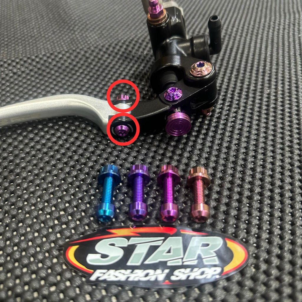 Jual Baut + mur set Titanium Hendle RCB S1 kanan baut 1pcs mur 1pcs ...