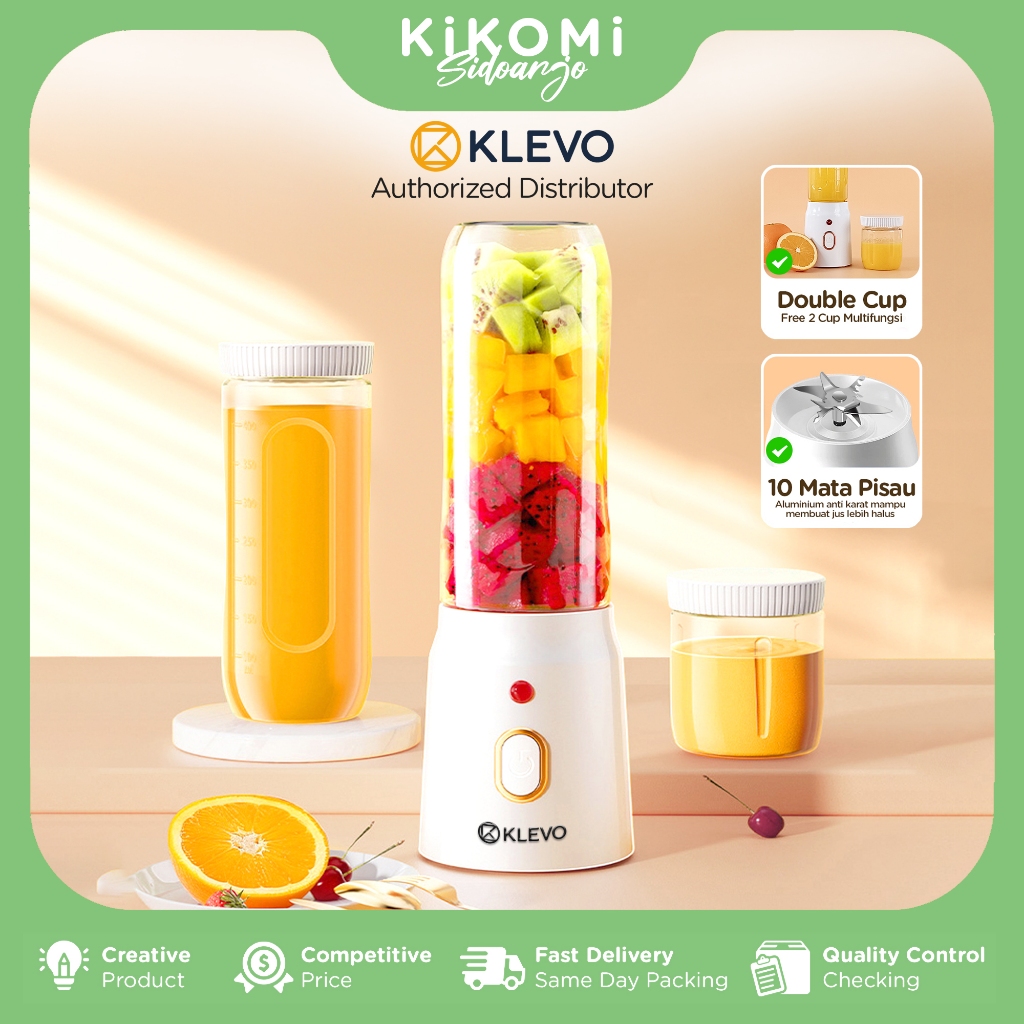 Jual KLEVO MIXEELO BLENDER JUICER PORTABLE 10 Mata Pisau Juice Cup Mini ...