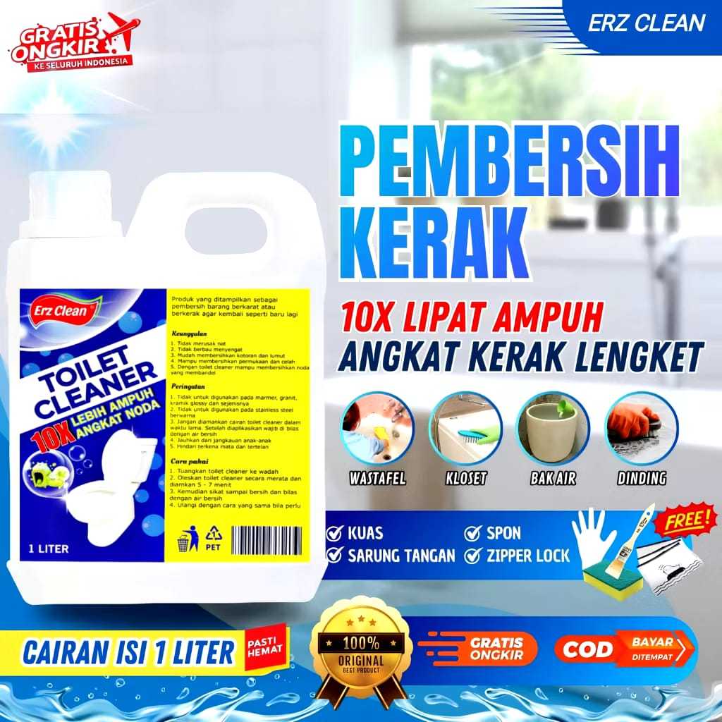 Jual PROMO TOILET CLEANER 1 LITER Cairan Pembersih Kamar Mandi WC ...
