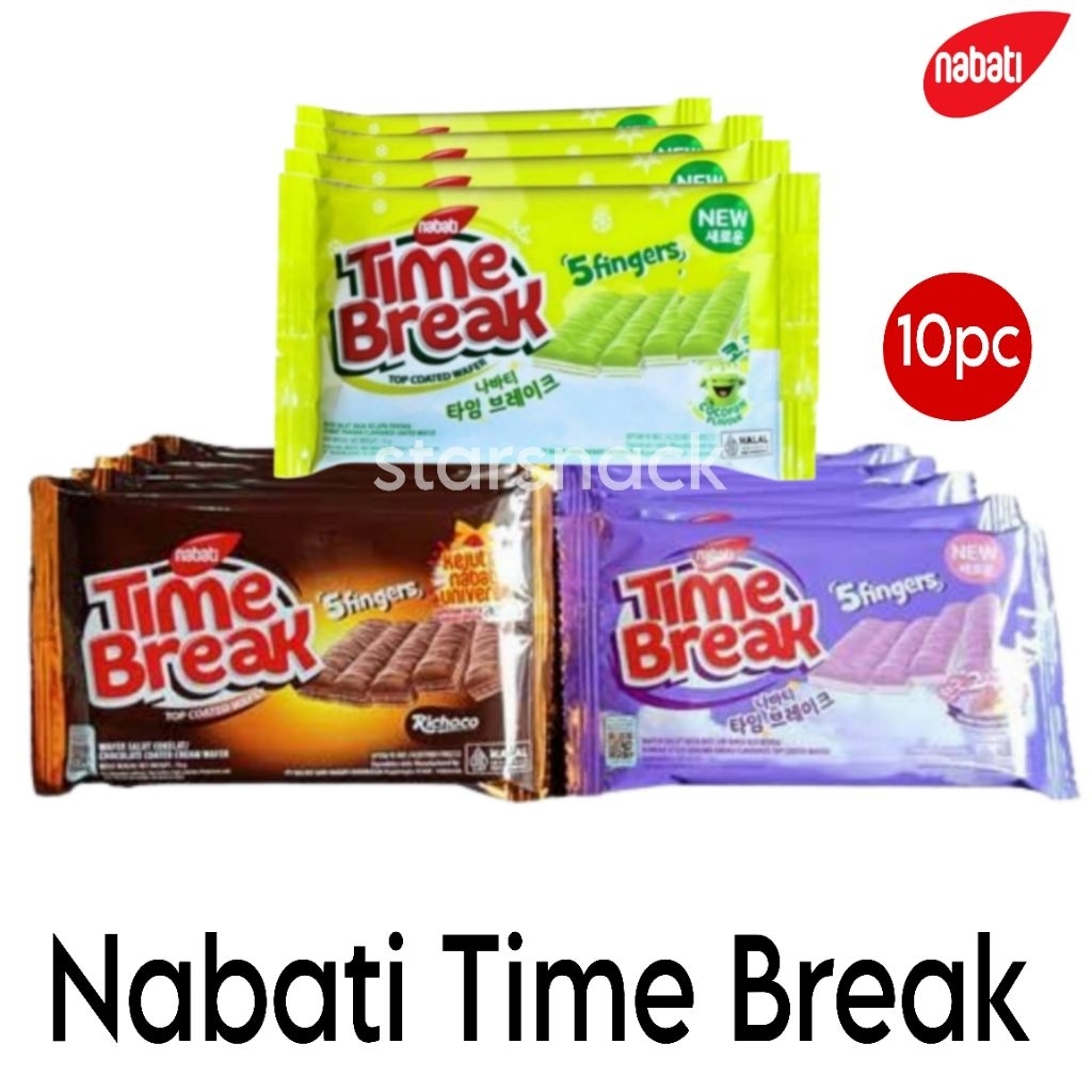 Jual Nabati Time Break Cocopandan Coklat Timebreak renteng Goguma isi ...