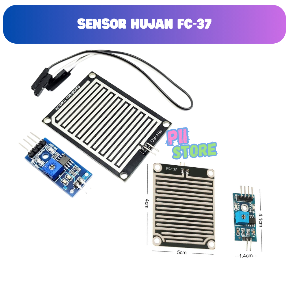 Jual RAINDROPS RAIN HUMIDITY DETECTION SENSOR AIR HUJAN MODULE | Shopee ...
