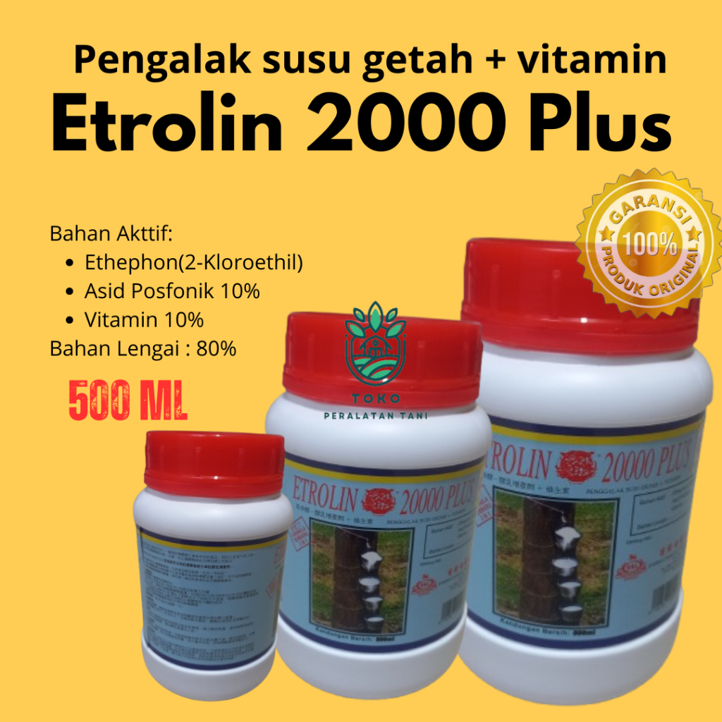 Jual Etrolin 20000 Plus Penggalak susu Getah Lateks Pada Tanaman ...