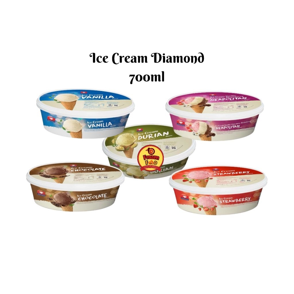 Jual Es Cream Diamond berbagai varian 700ml | 8 Liter | es krim | ice ...