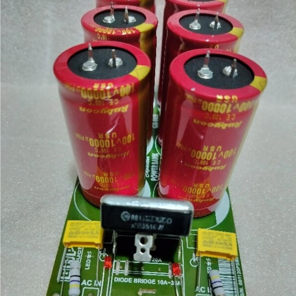 Jual Satu Set Kit Psu isi 6 Elko 10.000uf 100volt Rubycon Red USR ...