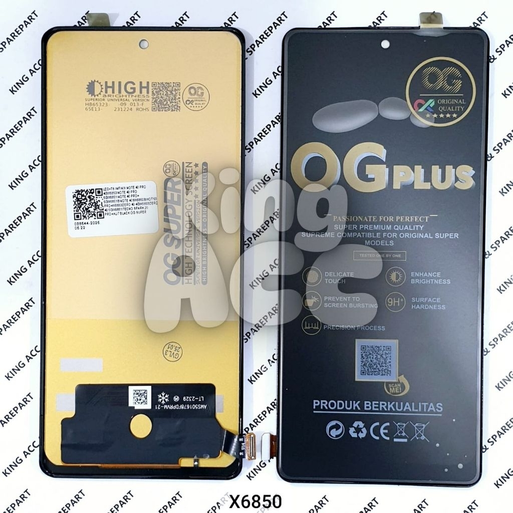 Jual OG SUPER LCD TOUCHSCREEN INFINIX NOTE 40 PRO 4G / X6850 / NOTE 40 ...