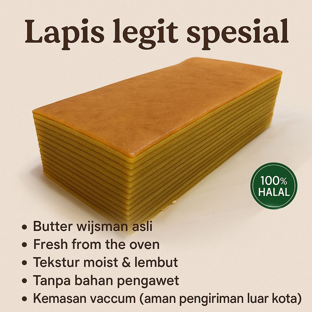 Jual Lapis legit original / polos spesial wijsman 20x10 ( Halal ...