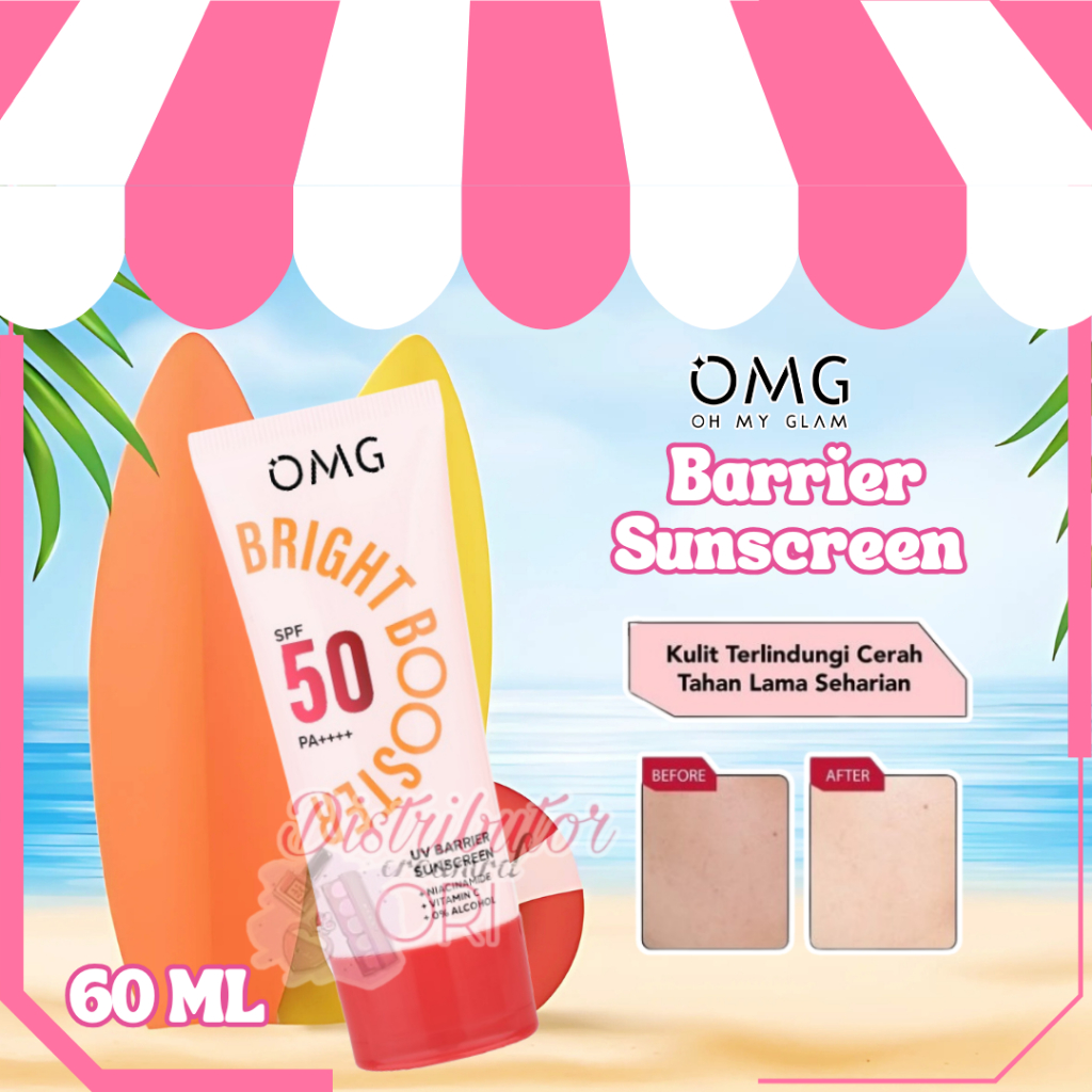 Jual [NEW!] OMG OH MY GLOW UV Barrier Sunscreen All Skin Types SPF 50 ...