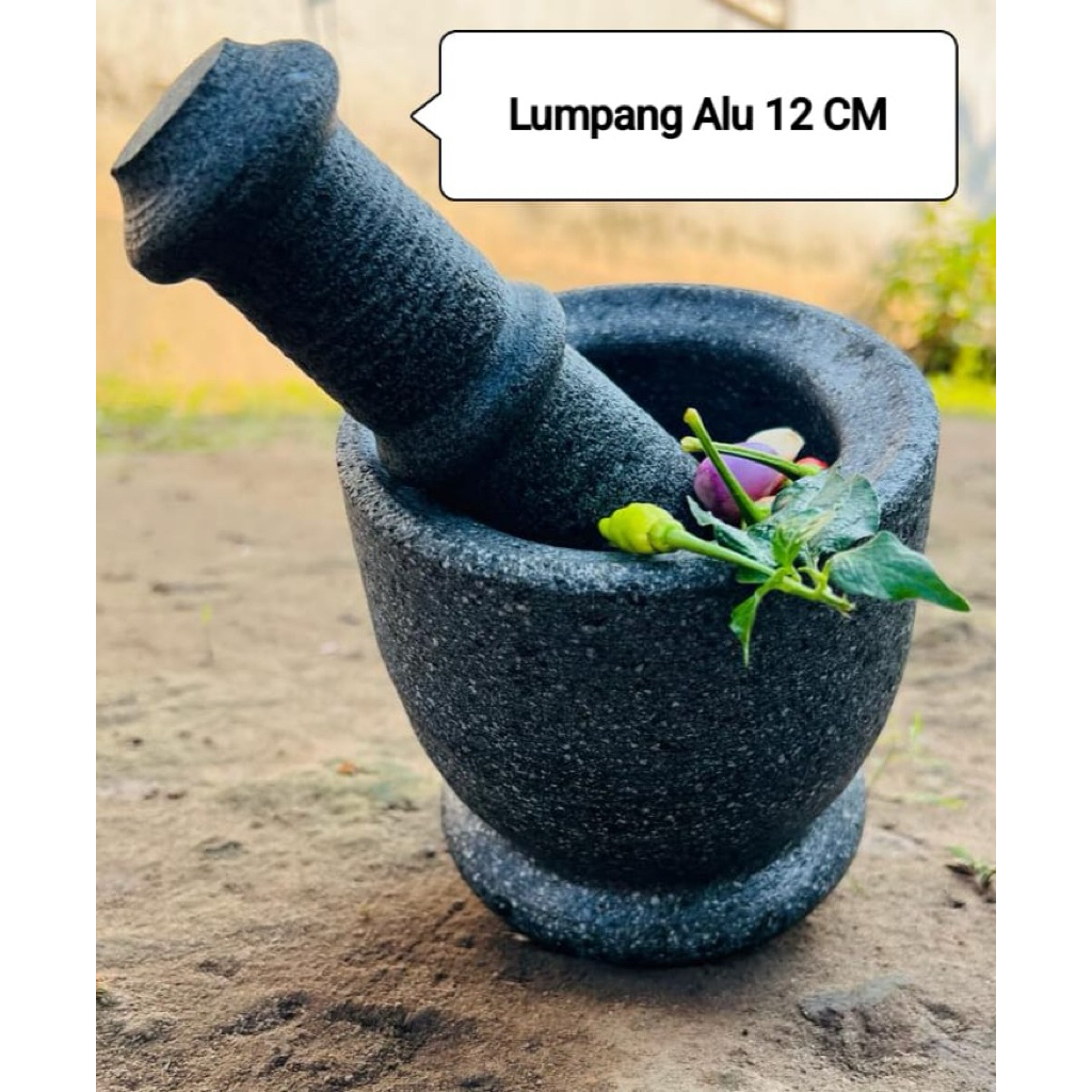 Jual Lumpang Alu Batu Asli/ Lesung Batu Ukuran 12 CM | Shopee Indonesia
