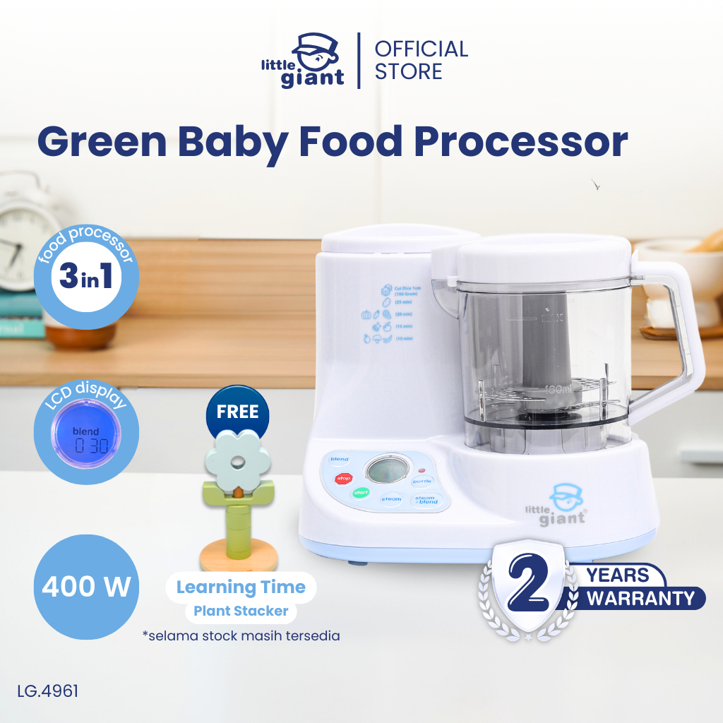 Jual Little Giant Green Baby Food Processor | Blender MPASI Bayi Food ...